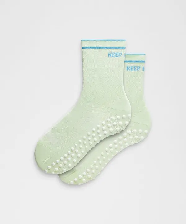 Lululemon Grip Quarter Socks - Matcha Magic
