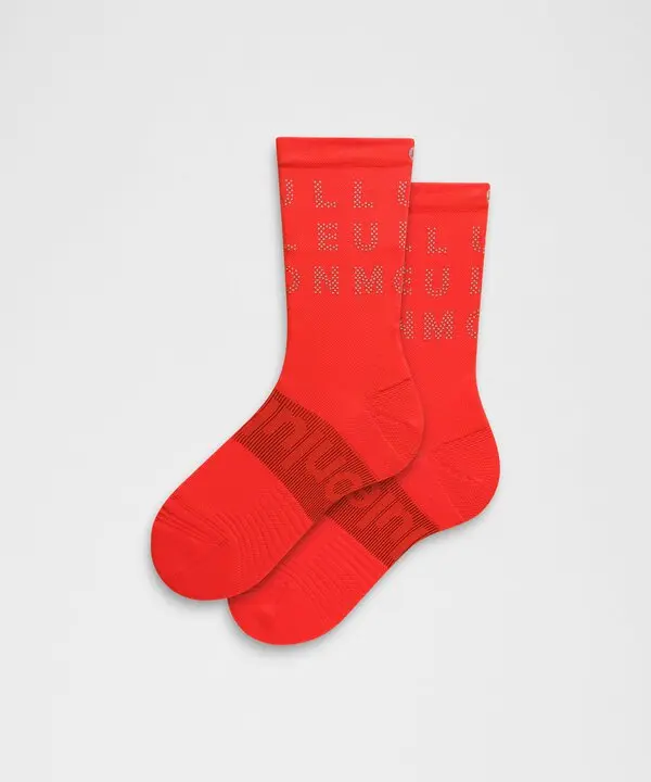 Lululemon Power Stride Crew Socks - Cherry Ember