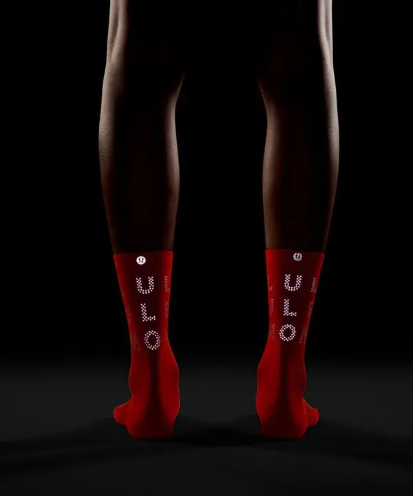 Lululemon Power Stride Crew Socks - Cherry Ember