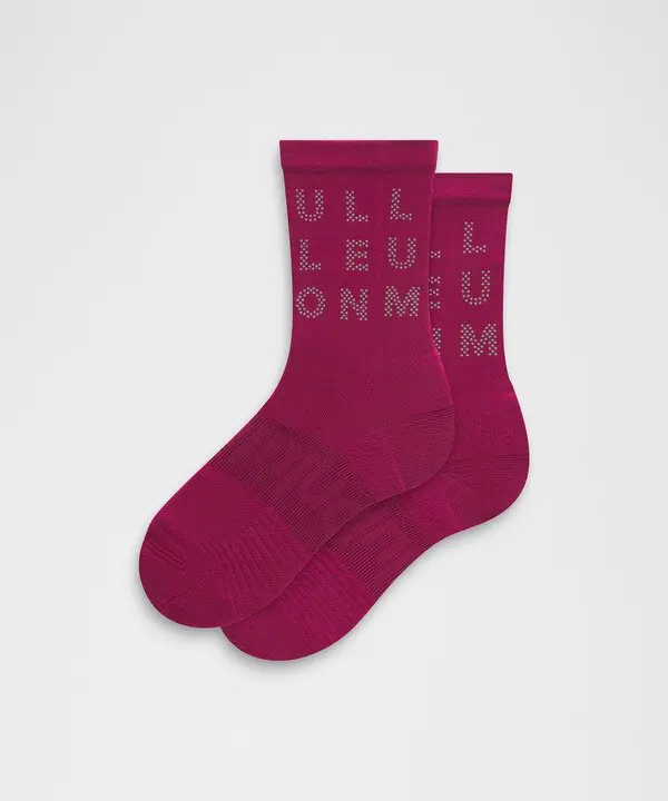 Lululemon Power Stride Crew Socks - Raspberry Rave