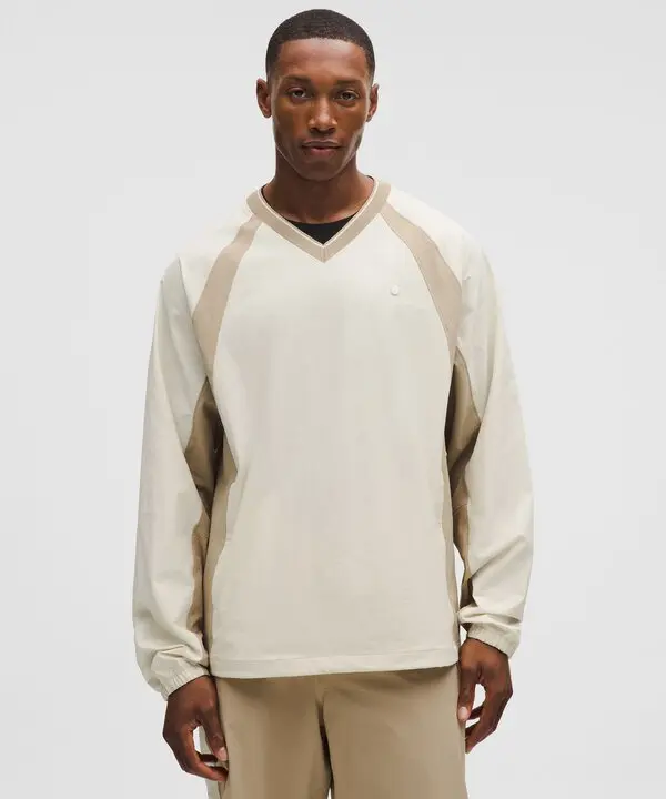 Lululemon Water-repellent Golf Pullover - Light Ivory/wacky Khaki