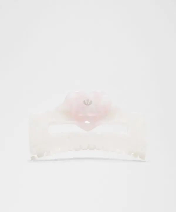Lululemon Extra Large Claw Hair Clip - Light Ivory/pink Peony