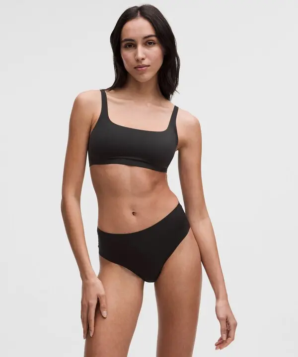 Lululemon Wundermost Ultra-soft Nulu Scoop-neck Bralette - Black