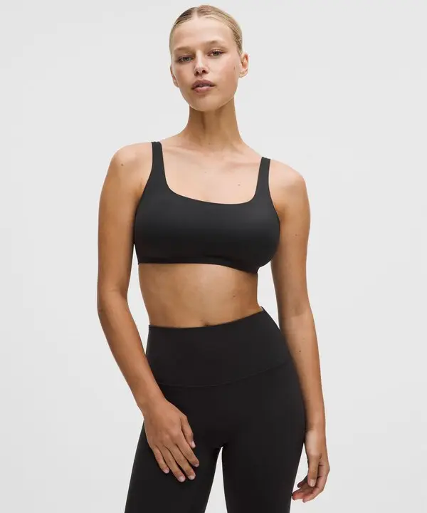 Lululemon Wundermost Ultra-soft Nulu Scoop-neck Bralette - Black