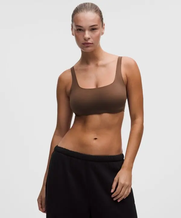 Lululemon Wundermost Ultra-soft Nulu Scoop-neck Bralette - Java