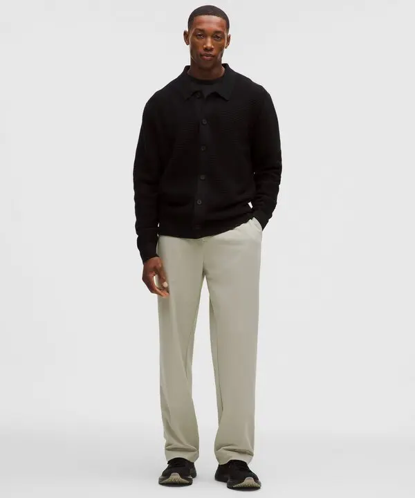 Lululemon Cotton-blend Knit Collared Cardigan - Black
