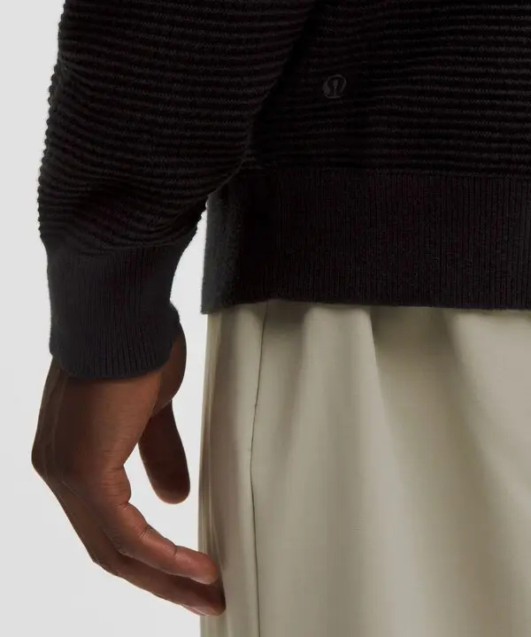 Lululemon Cotton-blend Knit Collared Cardigan - Black