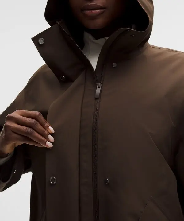 Lululemon Oversized Cocoon Rain Coat - Walnut Crunch