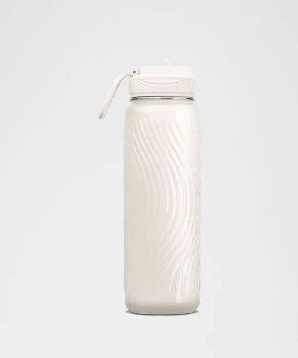 Lululemon Back To Life Sport Bottle 24oz Straw Lid - Light Ivory