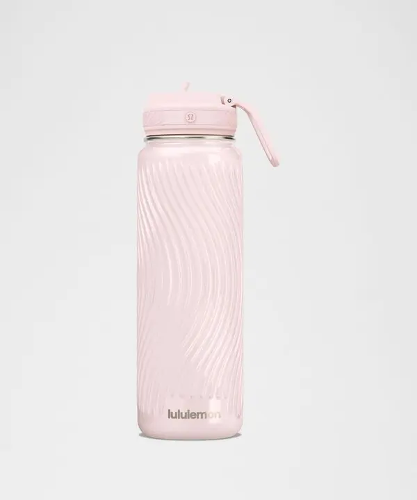 Lululemon Back To Life Sport Bottle 24oz Straw Lid - Pink Pearl