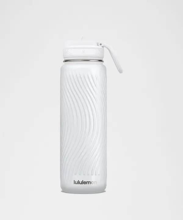 Lululemon Back To Life Sport Bottle 24oz Straw Lid - White