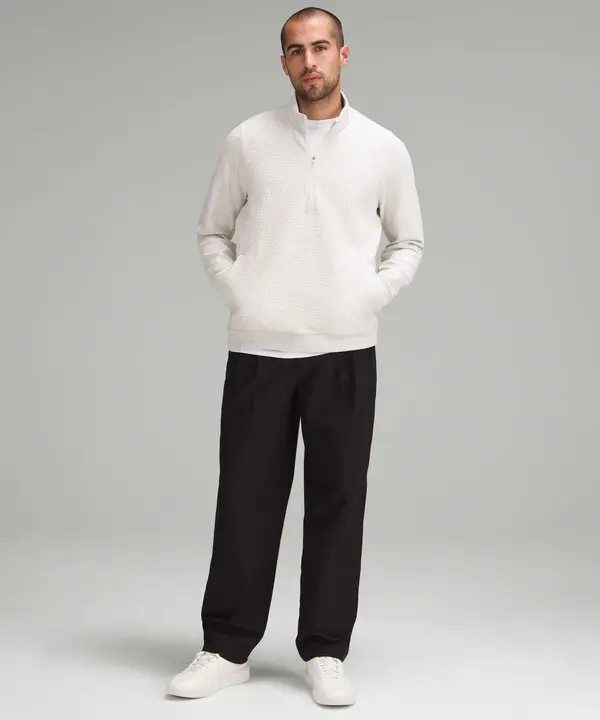 Lululemon Ease The Day Half Zip - Heathered Bone/black
