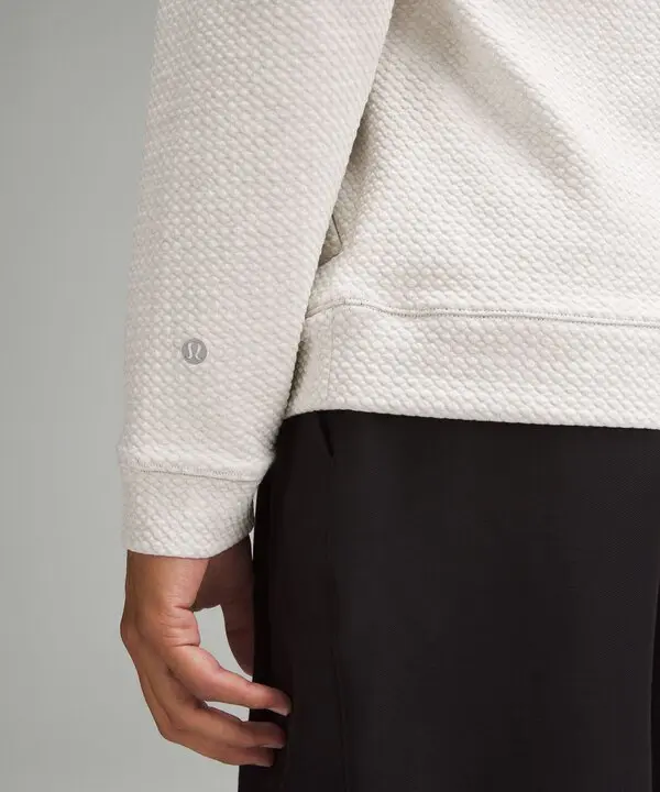 Lululemon Ease The Day Half Zip - Heathered Bone/black