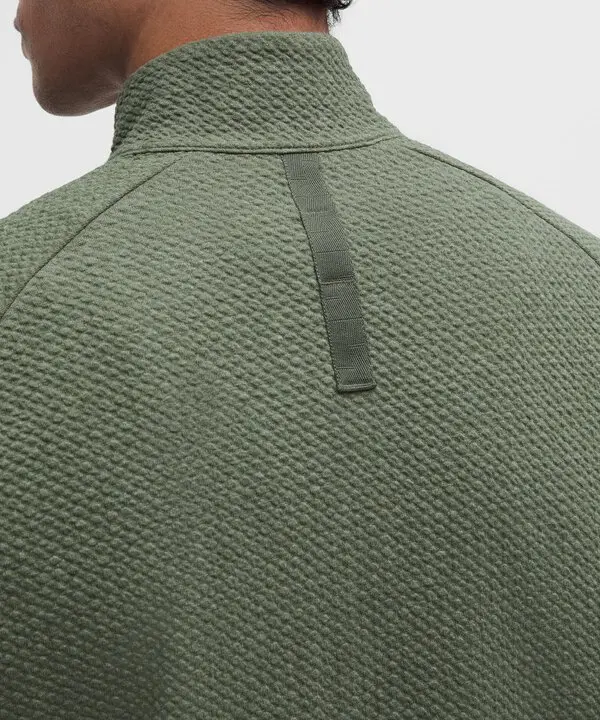 Lululemon Ease The Day Half Zip - Heathered Sassy Sage/black