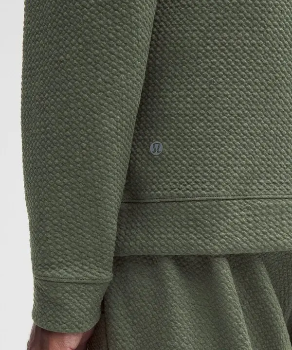 Lululemon Ease The Day Half Zip - Heathered Sassy Sage/black