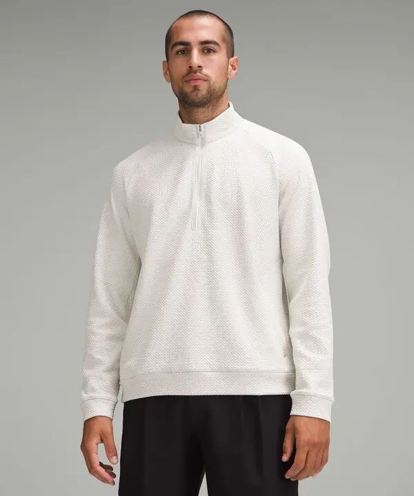 Lululemon Ease The Day Half Zip - Heathered Bone/black