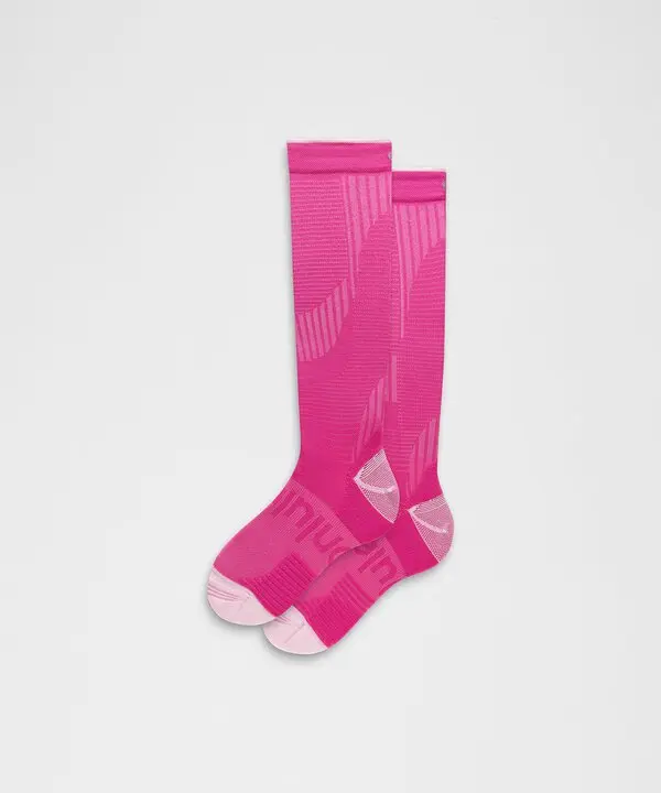 Lululemon Power Stride Knee-high Socks - Pink Flare/sweet Sorbet