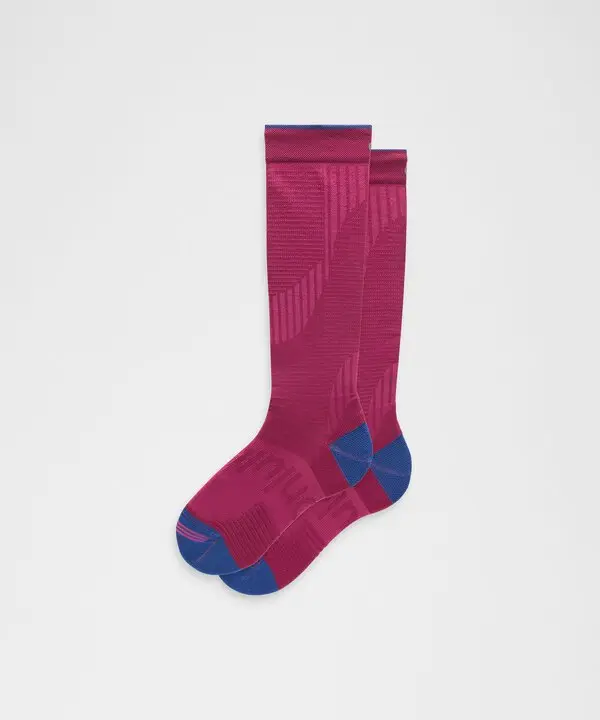 Lululemon Power Stride Knee-high Socks - Raspberry Rave/flamingo Fun