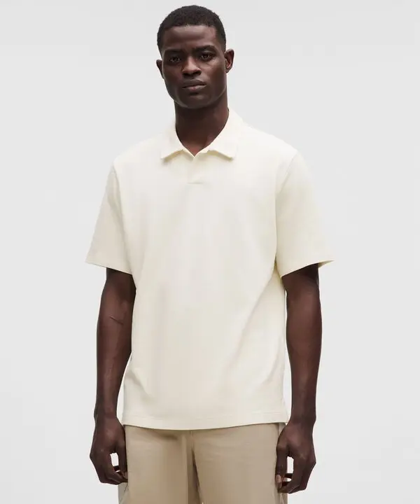 Lululemon Pique Performer Johnny-collar Short-sleeve Shirt - Light Ivory
