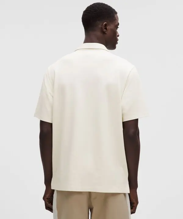 Lululemon Pique Performer Johnny-collar Short-sleeve Shirt - Light Ivory