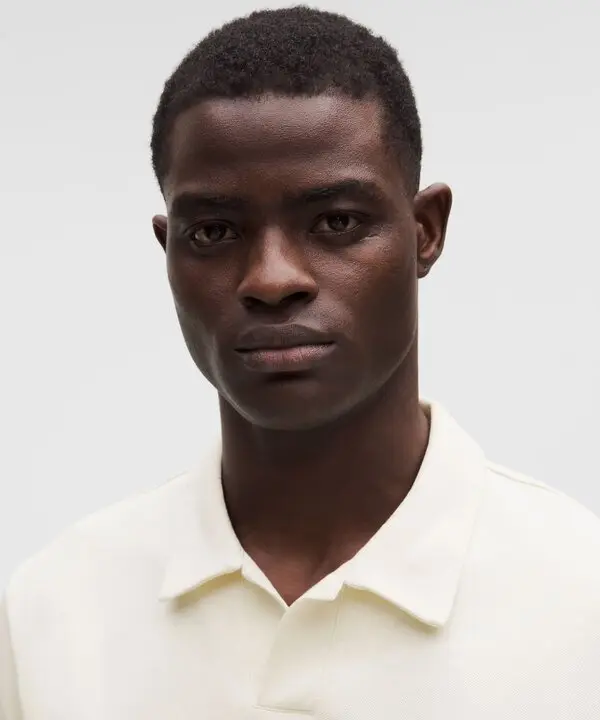 Lululemon Pique Performer Johnny-collar Short-sleeve Shirt - Light Ivory