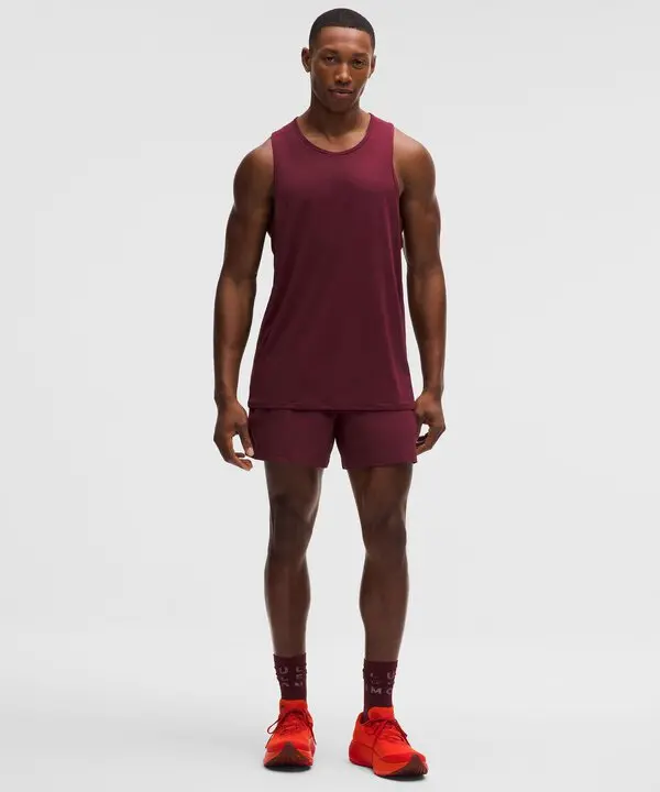 Lululemon Fast And Free Tank - Burgundy Bay