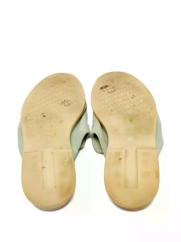 Loro Piana Suede Mules With Padlock Detail