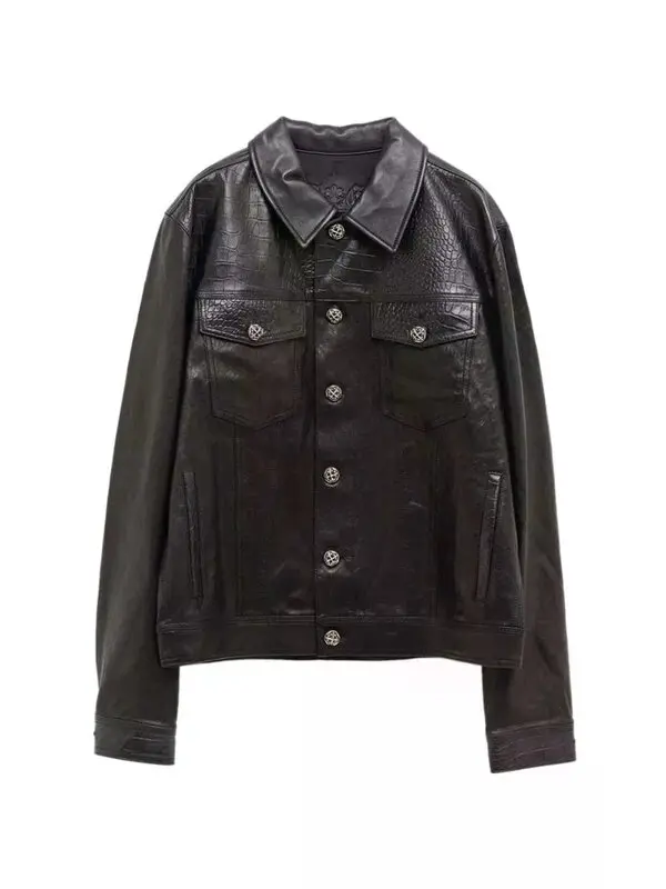 AMAL GUESSOUS Crocodile-effect Shirt