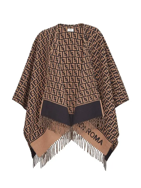 Fendi Wool And Cashmere Poncho