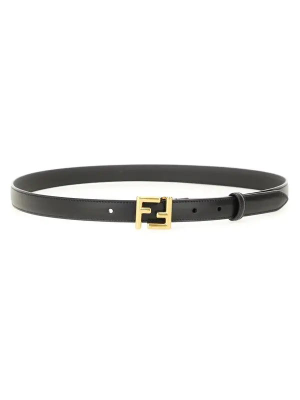 Fendi Belt With Ff Buckle - Black