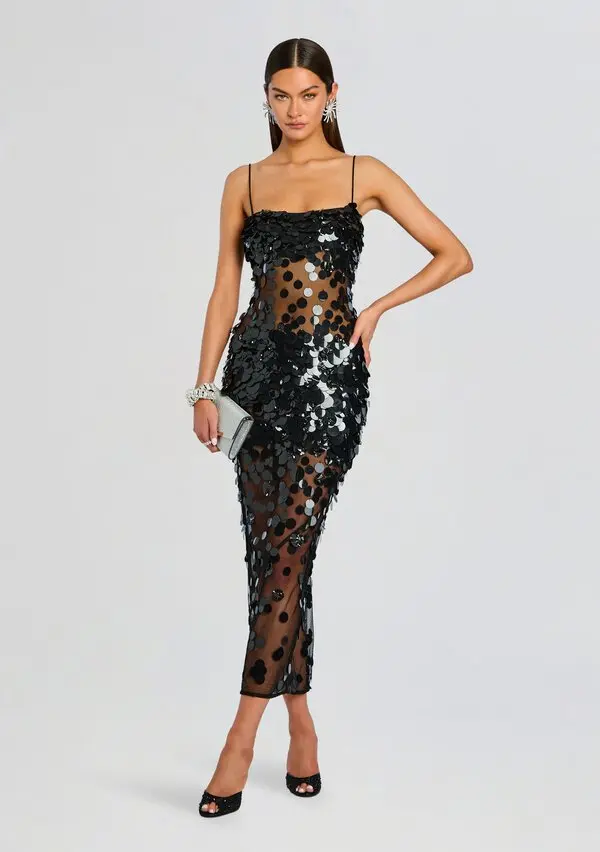 Retrofete Mischa Sequin Dress - Black