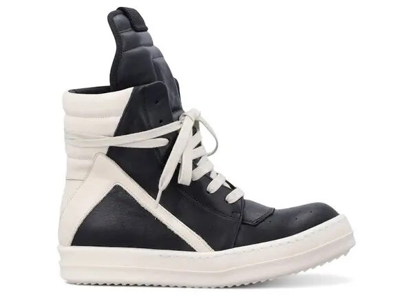 Rick Owens Temple Geobasket High - Black/milk