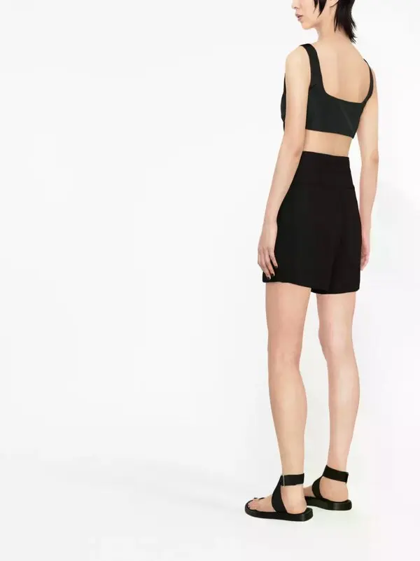 Red Valentino Tie-front Cropped Tank Top - Black