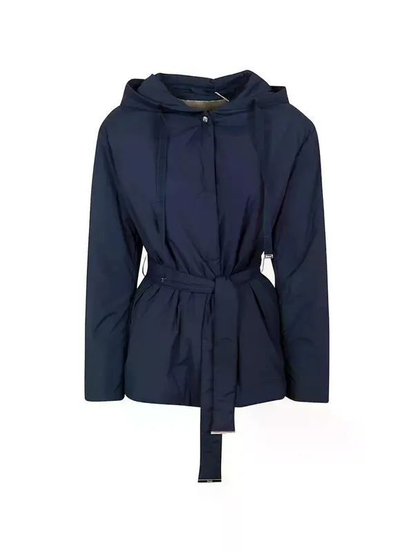Herno Hooded Belted Jacket - Blue