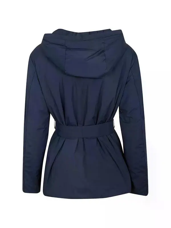 Herno Hooded Belted Jacket - Blue