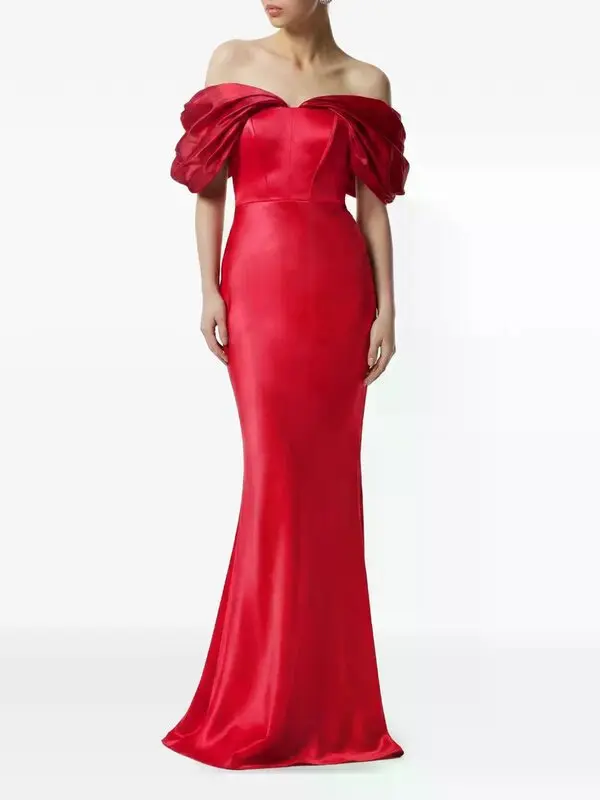 FRAMBOISE Kamari Off-shoulder Gown