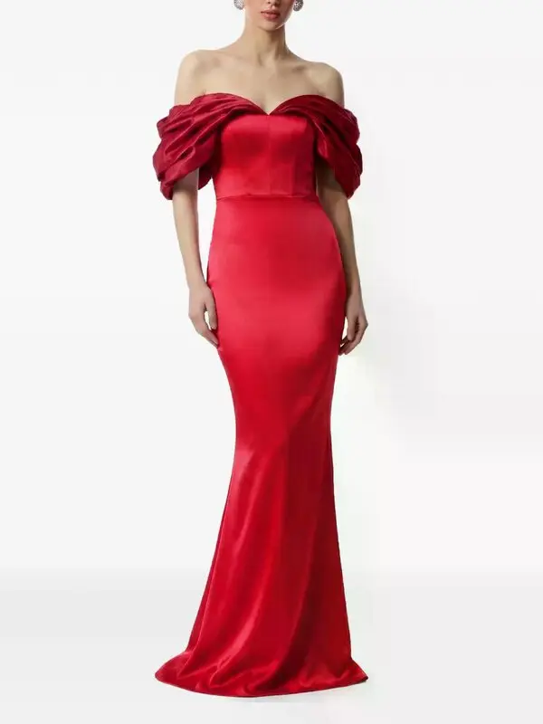 FRAMBOISE Kamari Off-shoulder Gown