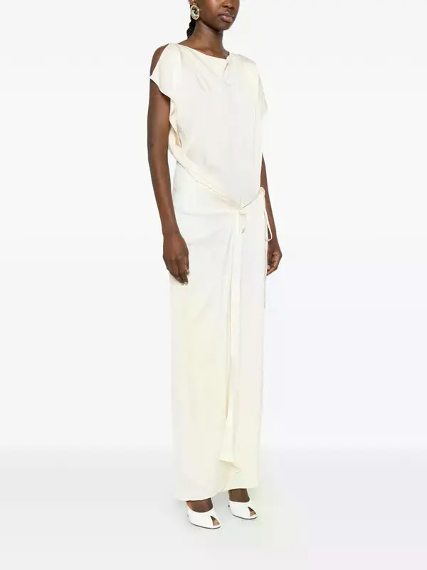 Bondi Born Sleeveless Boat Neck Maxi Dress With Pearl Tie Detail