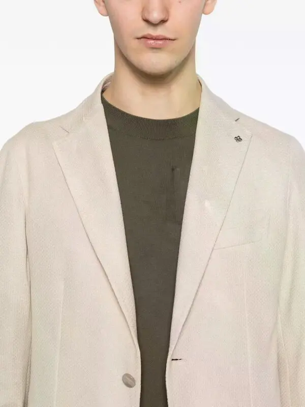 Tagliatore Textured Two-button Blazer - Neutrals