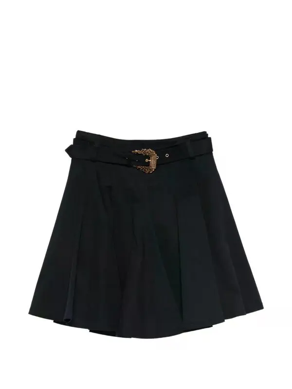 Versace Belted Pleated Skirt