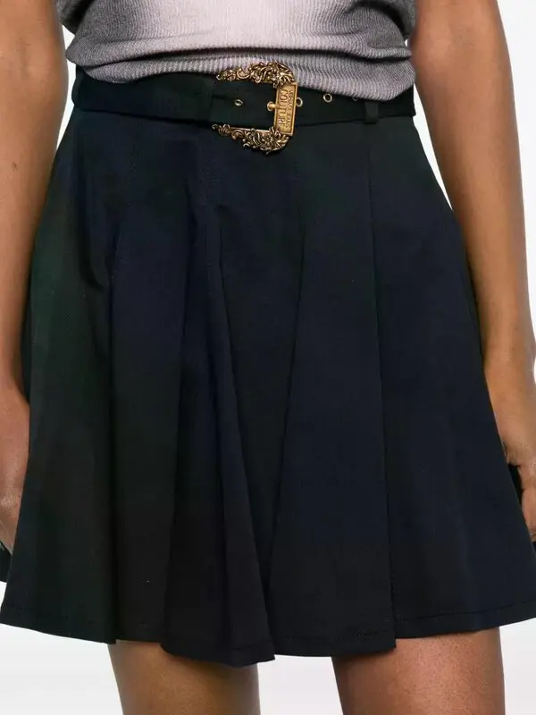 Versace Belted Pleated Skirt