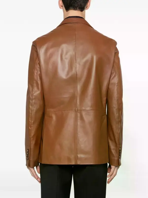 Tagliatore Leather Patch-pocket Blazer
