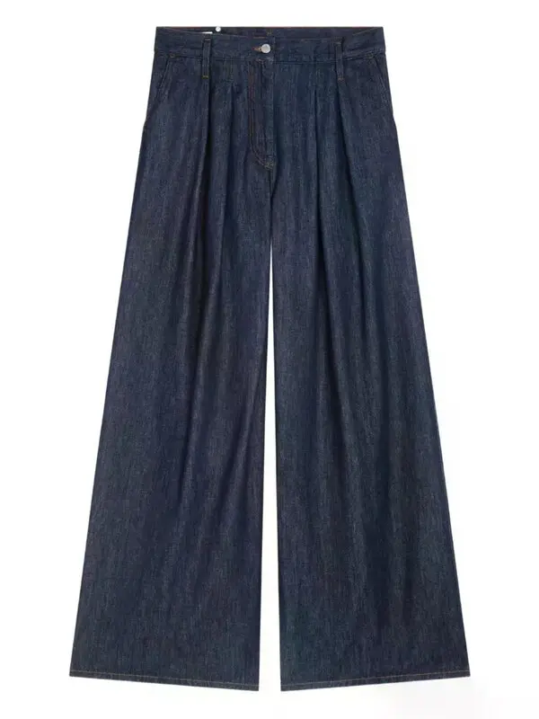 Dries Van Noten Pleated Wide-leg Jeans