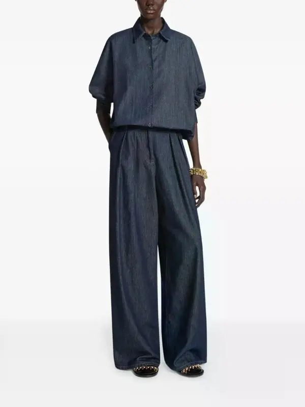 Dries Van Noten Pleated Wide-leg Jeans