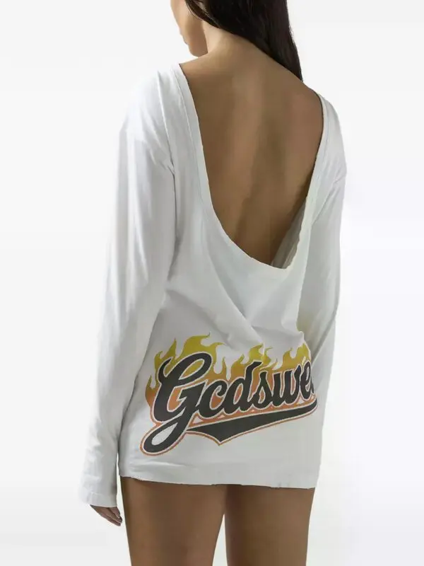 Gcds Long-sleeve Graphic-print Mini Dress