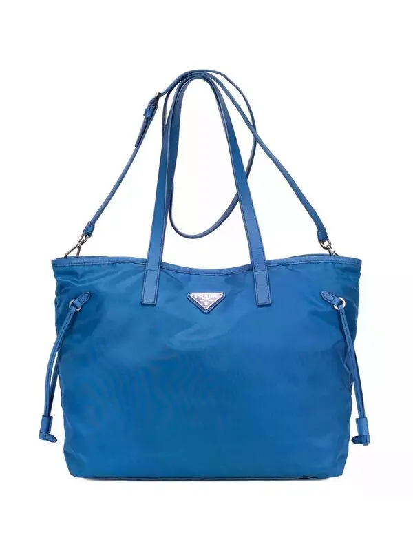 Prada Drawstring Leather Tote Bag