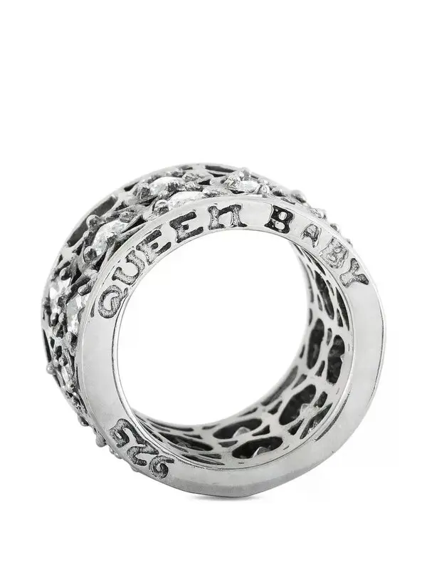 KING BABY STUDIO Heart-cut Cubic Zirconia Sterling Ring