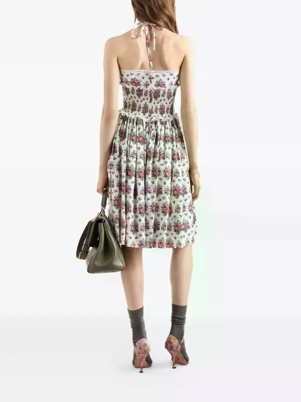 Dolce & Gabbana Floral Halterneck Mini Dress