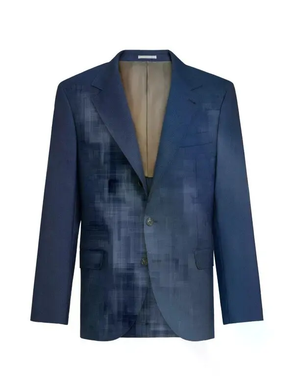 Brunello Cucinelli Super 150s Virgin-wool Houndstooth Blazer