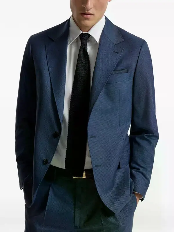Brunello Cucinelli Super 150s Virgin-wool Houndstooth Blazer